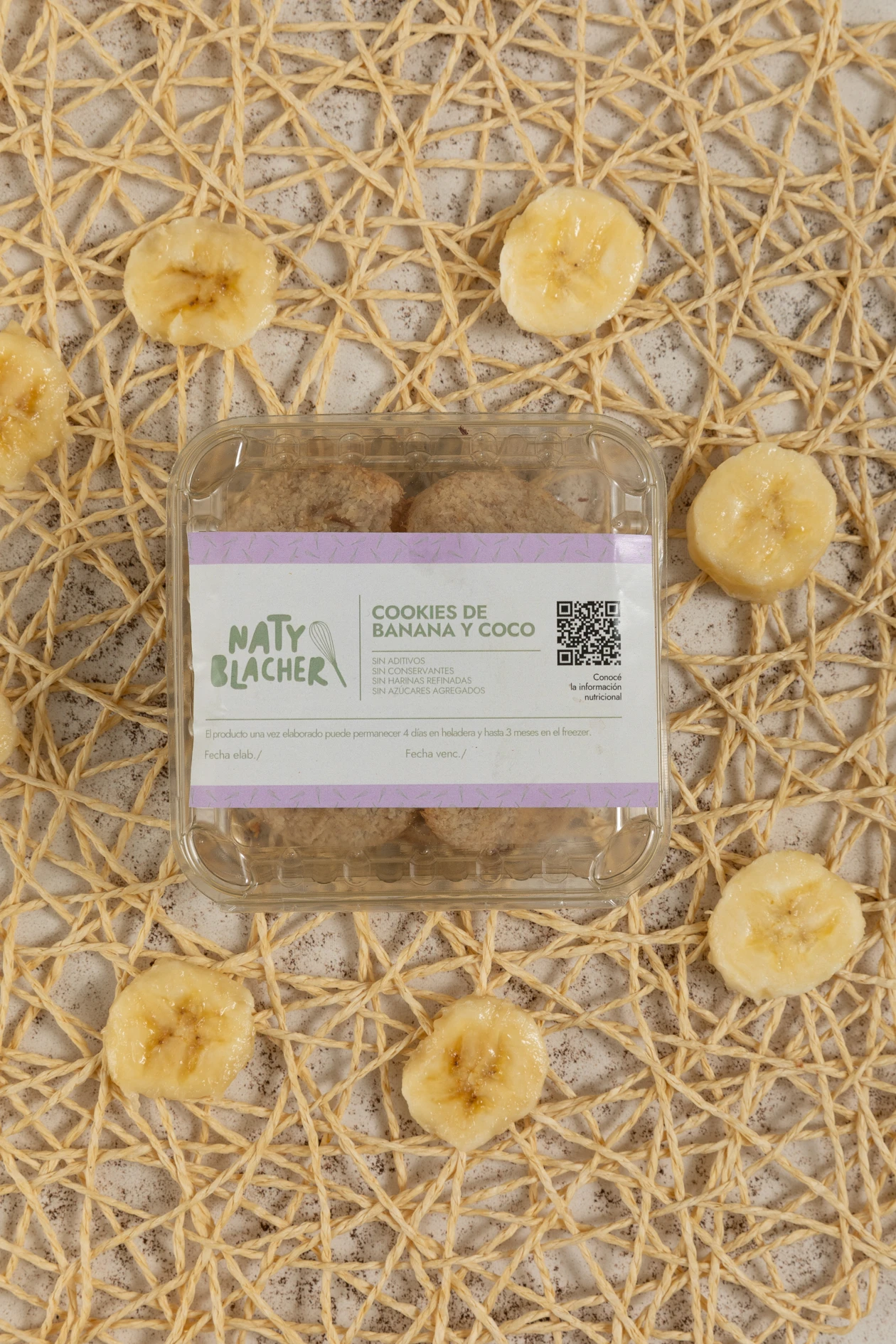 COOKIES DE BANANA Y COCO SIN LACTEOS